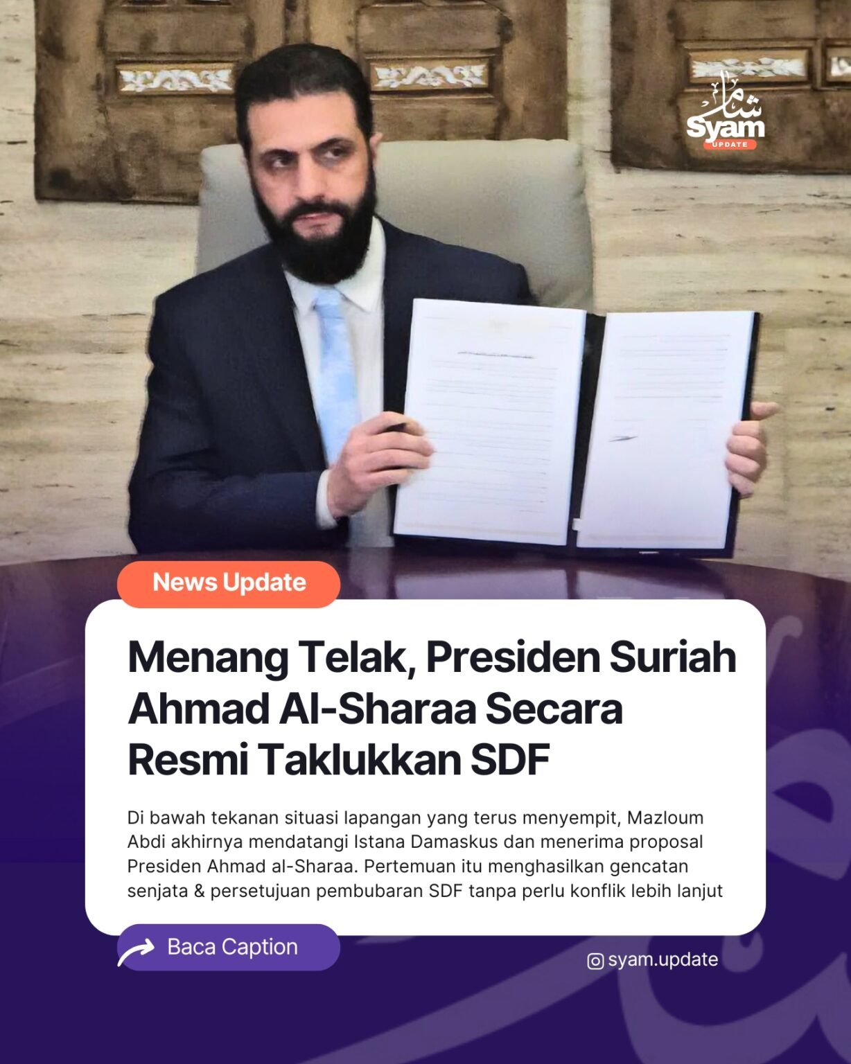 Menang Telak, Presiden Suriah Ahmad Al-Sharaa Secara Resmi Taklukkan ...